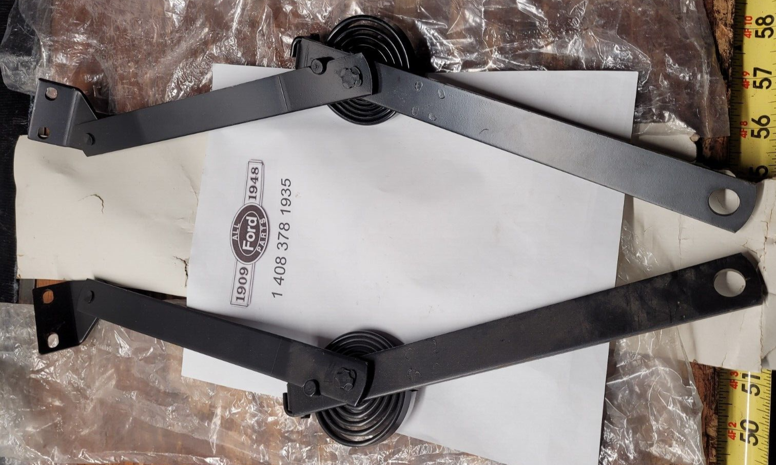 1939-1940 Ford Coupe & Convertible Trunk Lid Support Arms | 91A-7744200 ...