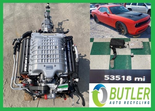 Ran/VID! 16' Hellcat 53K 6.2L Hemi Supercharged Engine Liftout 6 Speed ...