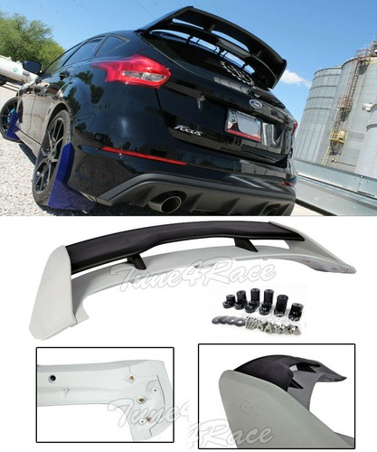 For 13-18 Focus Hatchback Roof Spoiler & Black Wing Riser Extension Kit ...