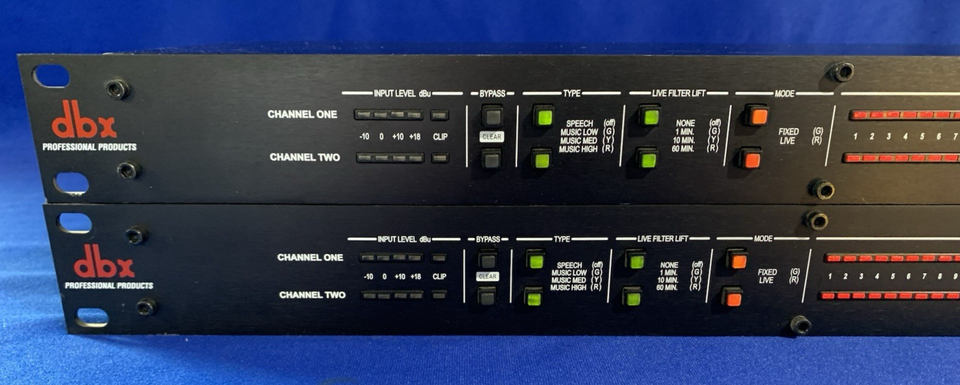 Lot of 2 dbx AFS 224 2-Channel Feedback Suppression Processors **See ...