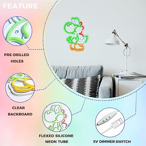 Anime Neon Sign Dinosaurs Neon Sign Dimmable LED Neon Lights for ...