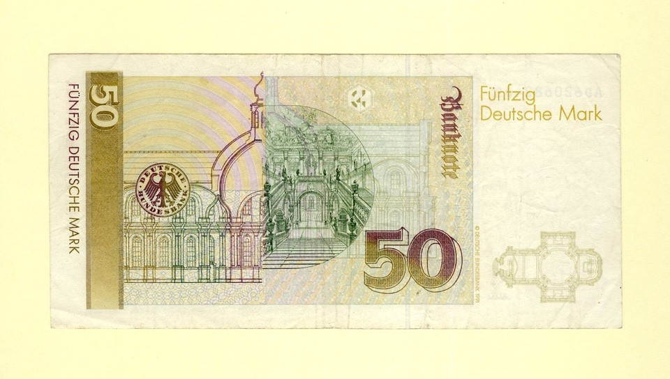 GERMANY, DEUTSCHLAND 50 FUNFZIG DEUTSCHE MARK 1989 P-40a VF++ | eBay