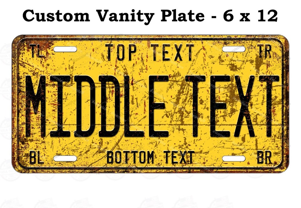 Any State Rusty Style Customized Aluminum LICENSE PLATE TAG Auto ATV ...