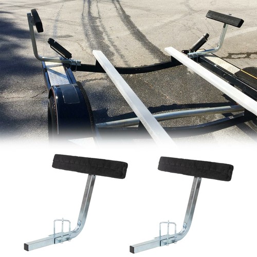 2 x Boat Trailer 2' Side Guide Bunk Board Guide-On w/ Carpet-padded ...
