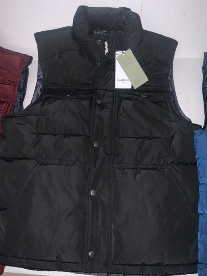 Goodfellow & Co Men's PUFFER VEST jacket coat BLACK BURGUNDY or BLUE 5 ...