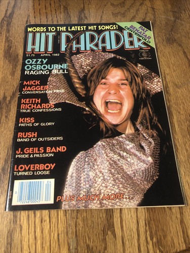 APRIL 1982 HIT PARADER MAGAZINE Ozzy Cover , Pat Benetar Centerfold | eBay