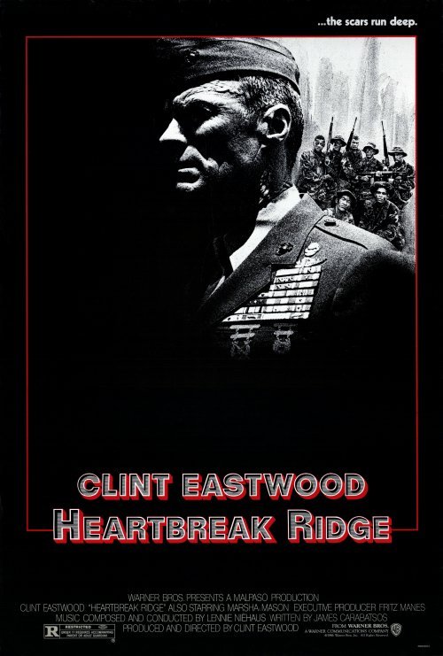 HEARTBREAK RIDGE Movie POSTER 27x40 C Clint Eastwood Marsha Mason ...