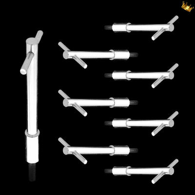 Chrome 4 Inch Tall Valve Cover T Handles for SB Chevy 327 350 383 400 ...