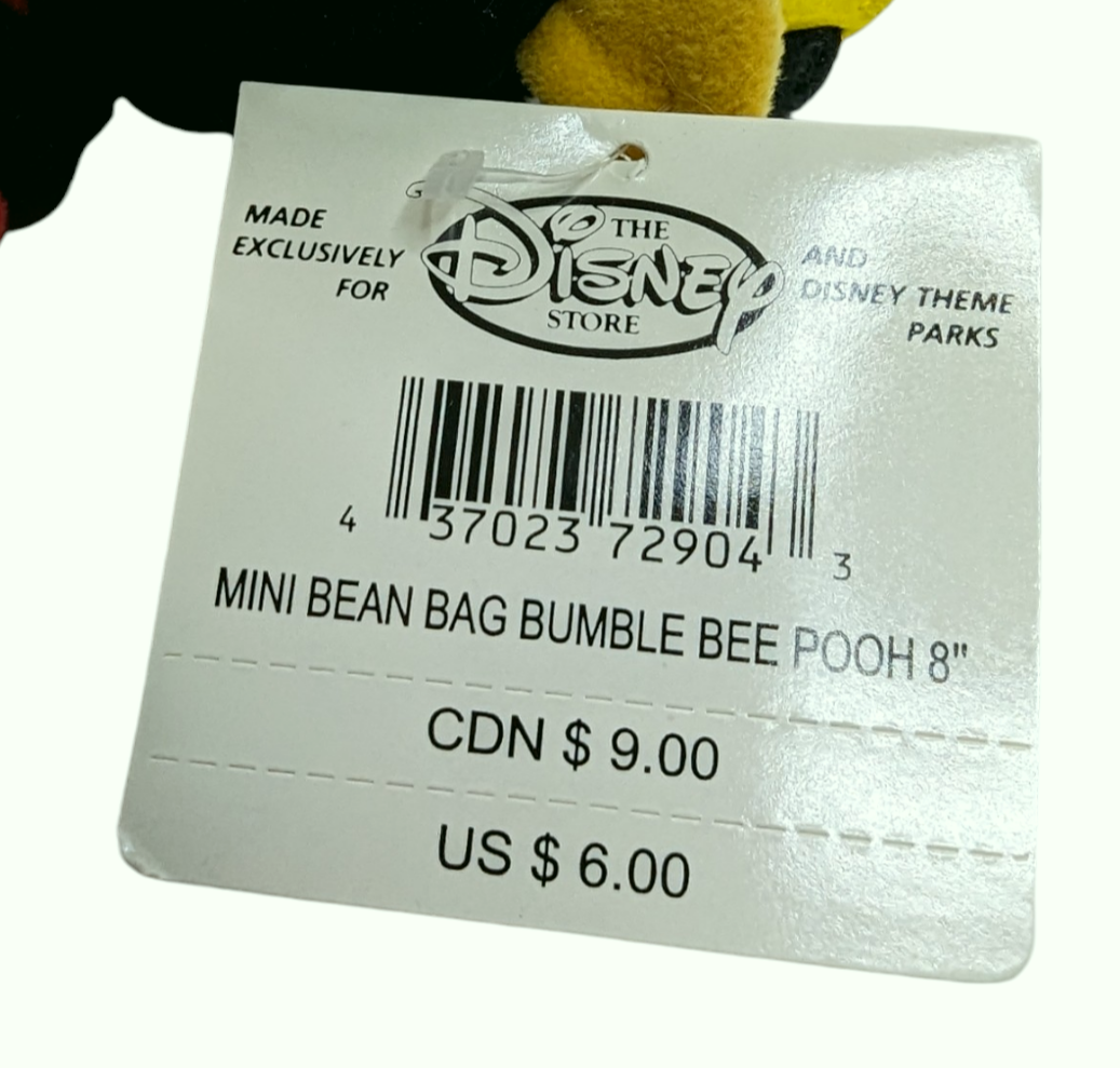 Disney Bumble Bee Winnie the Pooh Beanie Bean Bag Plush all Tags Near Mint | eBay