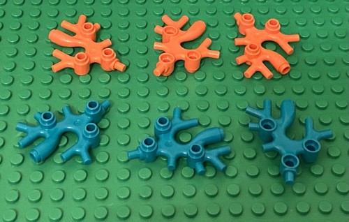 Lego 6 Ocean Exploration coral / dark turquoise Plant Thallus,Seaweed ...