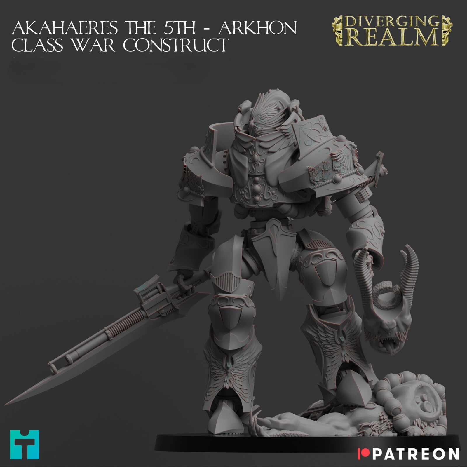 Diverging Realms - Custodians Dread Mech, Vestalian Arkhon-Construct ...