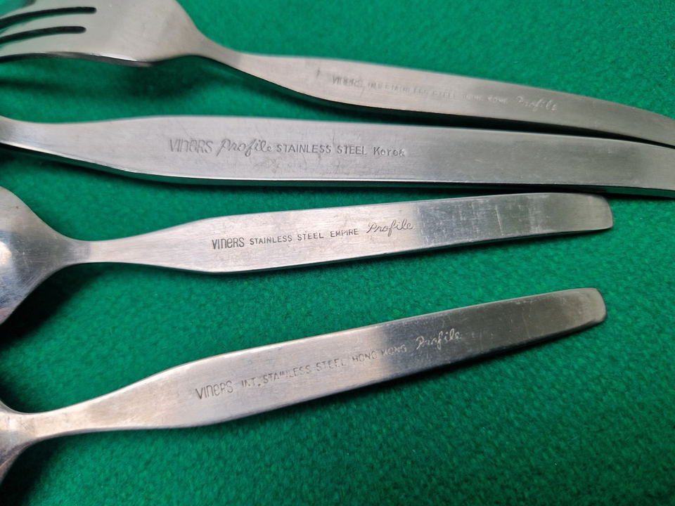 Job Lot 21 VINERS Profile Stainless Steel Cutlery Bundle Spoons ...