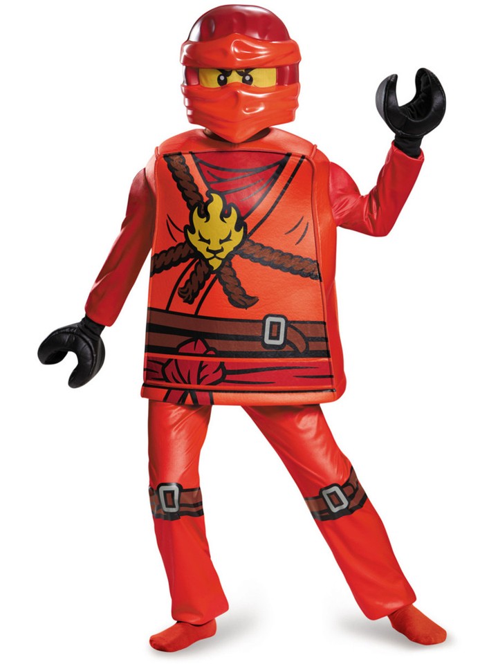 Boy's Deluxe LEGO® Ninjago Red Ninja Fire Warrior Kai Costume Large 10 ...