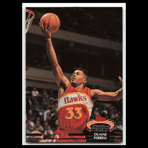 Duane Ferrell #249 1992 Topps Stadium Club Atlanta Hawks Basketball ...