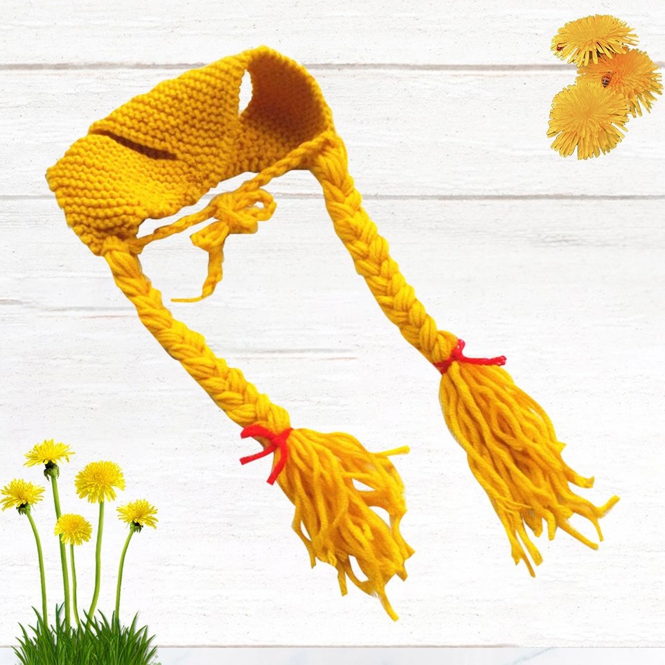 Braid Knitting Cat Hat Funny Pet Woolen Yarn Weave Plait for Kitty ...