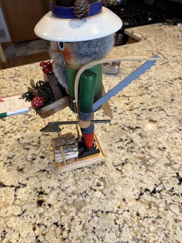 Steinbach Nutcracker Wood Cutter Lumberjack with Axe Germany Vintage ...