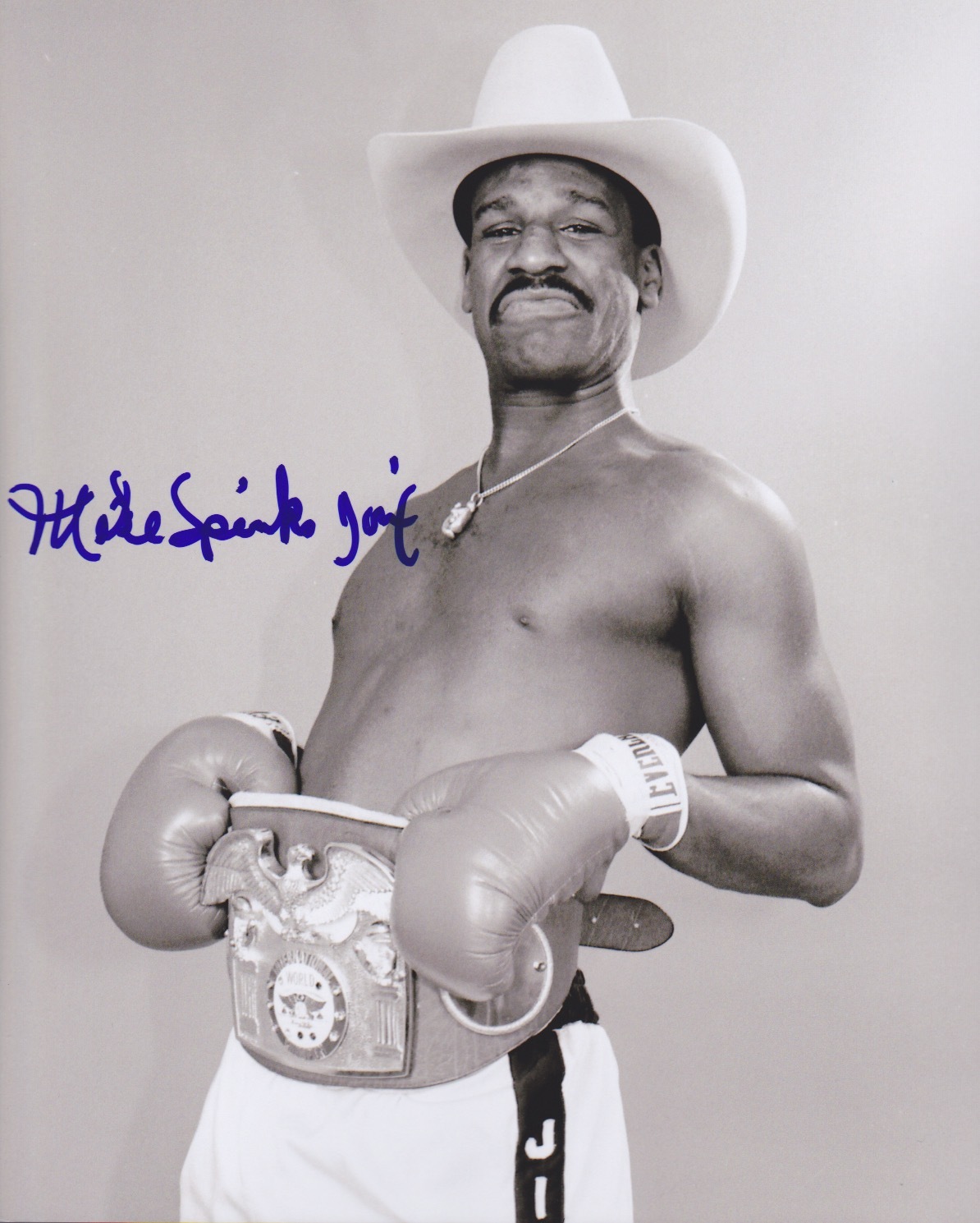 MICHAEL MIKE SPINKS Signed Autograph Auto 8x10 Boxing Picture Photo COA ...