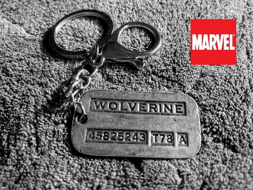 Wolverine Logan dog tag keychain X-MEN Full metal Comic Collectible ...