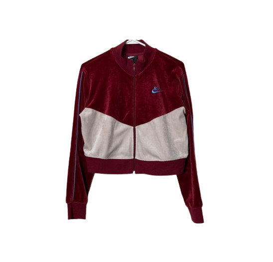 Nike sportswear velour colorblock track jacket womens… - Gem