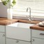 Rangemaster CBL595WH Belfast 60cm Single Bowl Ceramic Sink Incl Chrome ...