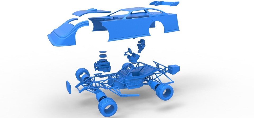 1:25-1:24 Scale Resin Dirt Super Late Model Model Kit | eBay