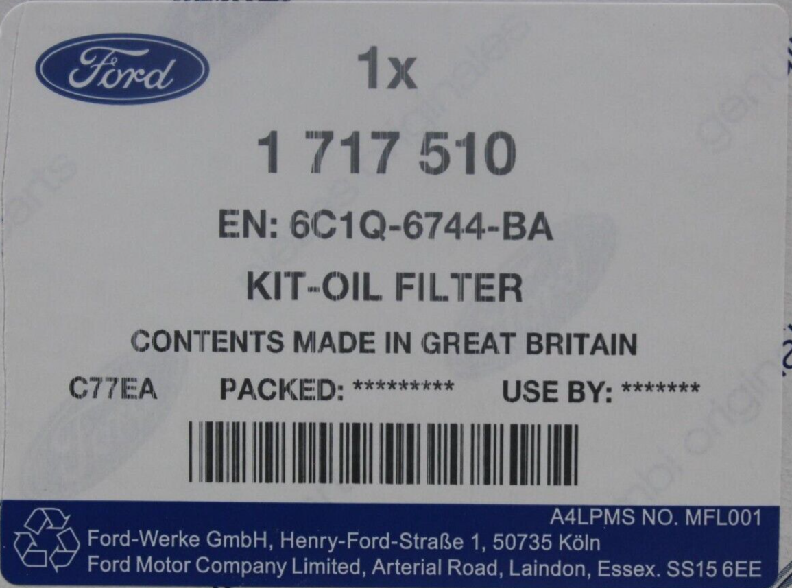 Original Ford Ölfilter + Ölablassschraube 2,0+2,2 Diesel 1717510 ...