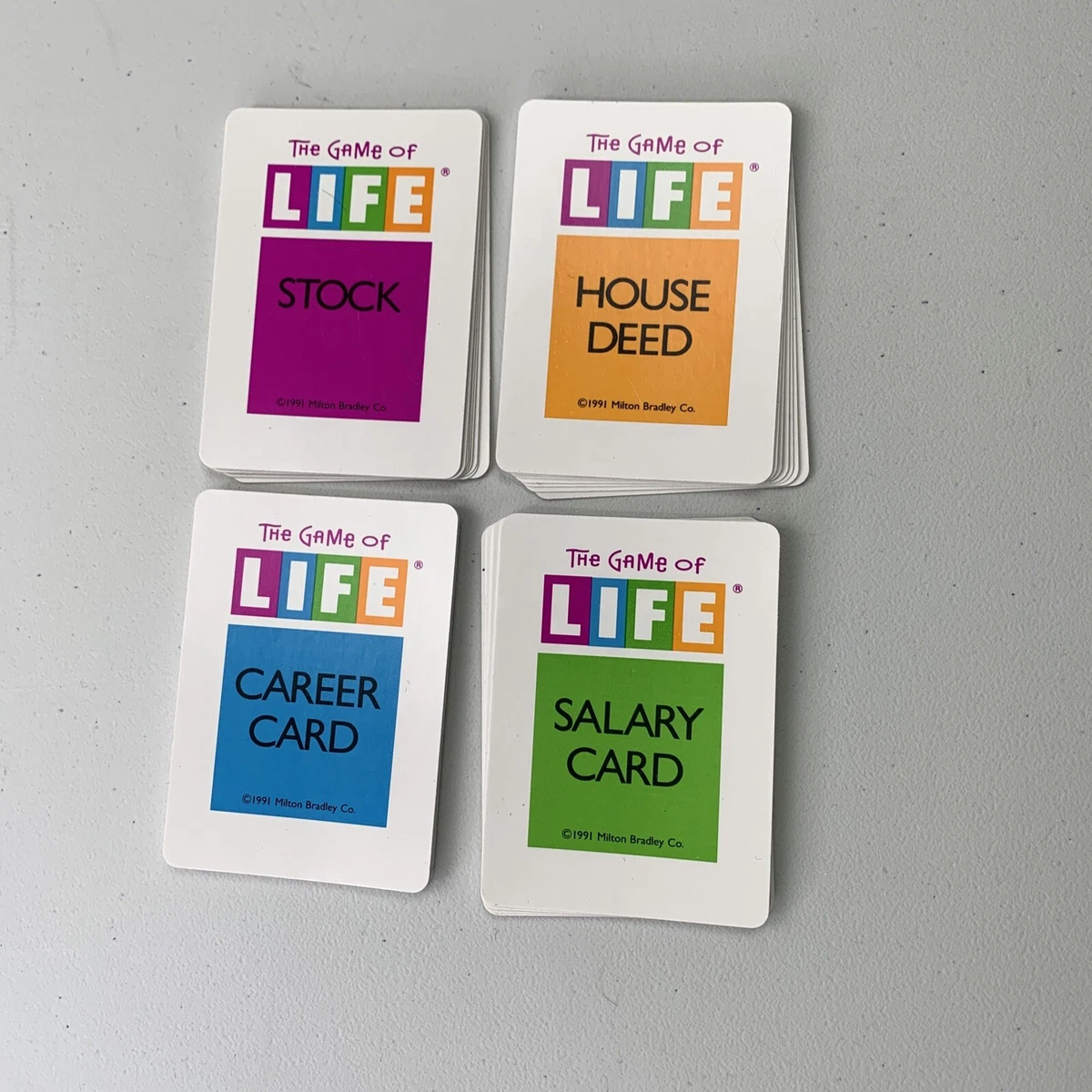 The Game Of Life Salary Cards