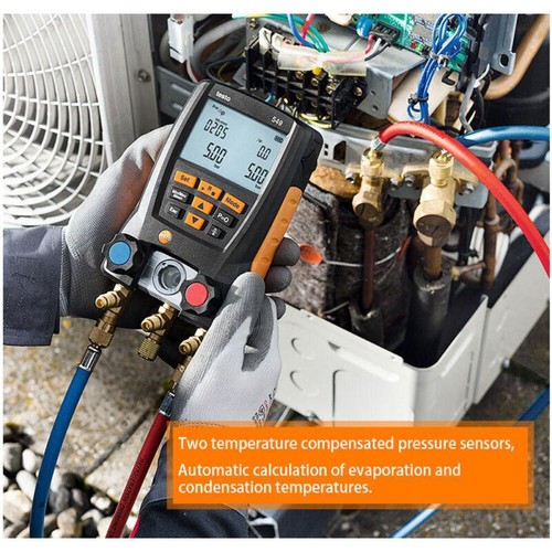 Testo 549 Digital Manifold Gauge Set For Digital HVAC System Tester Kit ...