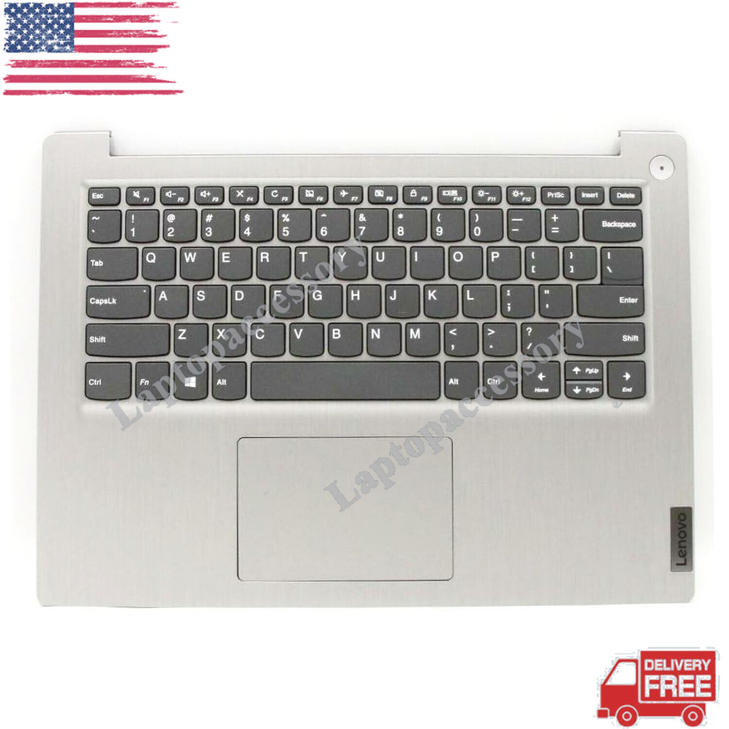 Silver Palmrest Keyboard For Lenovo Ideapad 3-14 14IML05 14IIL05 ...