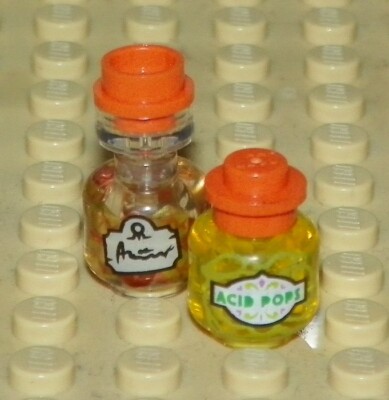 LEGO Harry Potter - Jars / Bottles w/ Script Label & Acid Pops - Trans ...