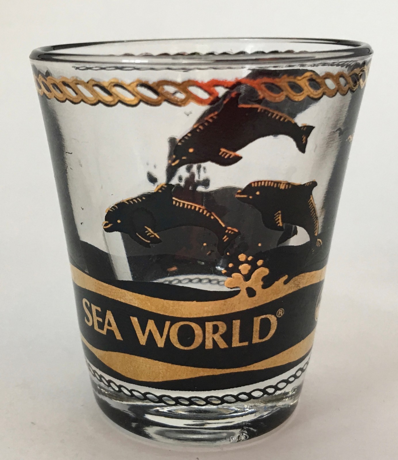 Sea World Orca Dolphin Shot Glass Travel Souvenir Barware | eBay