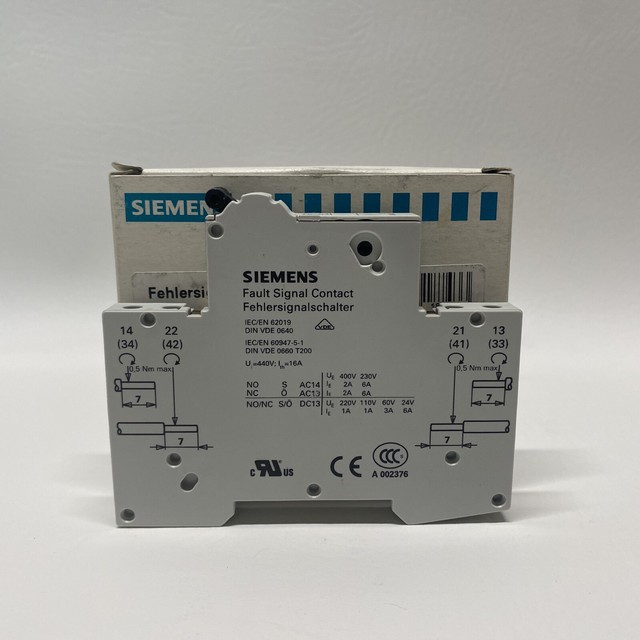 Siemens 5st3 020 Fault Signal Contact 5ST3020 for sale online | eBay