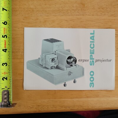 ARGUS 300 SPECIAL PROJECTOR MANUAL OLD VINTAGE 2 | eBay