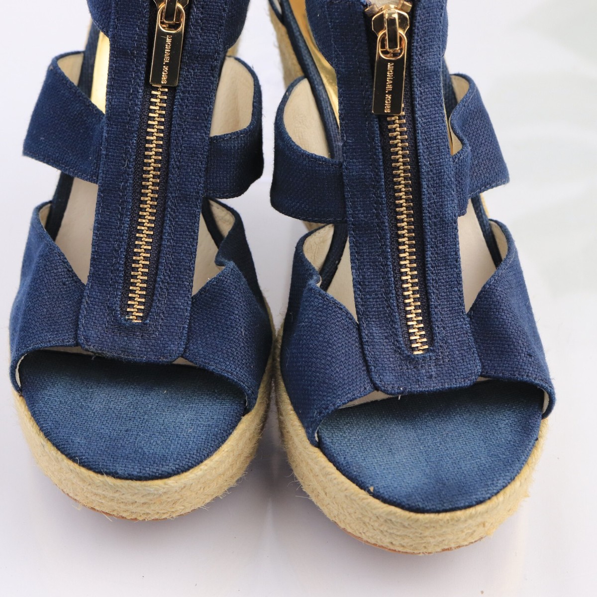 Michael Kors Womens Berkley Sandal Size 9 Blue Wedge Michael Kors Womens Berkley Sandal Size 9 Blue Wedge