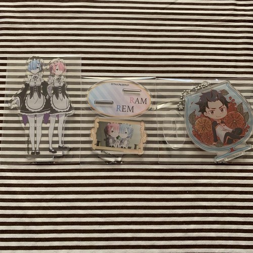 Re:Zero Rem Ram Natsuki Subaru Acrylic Stand Keychain Set of 2 ...