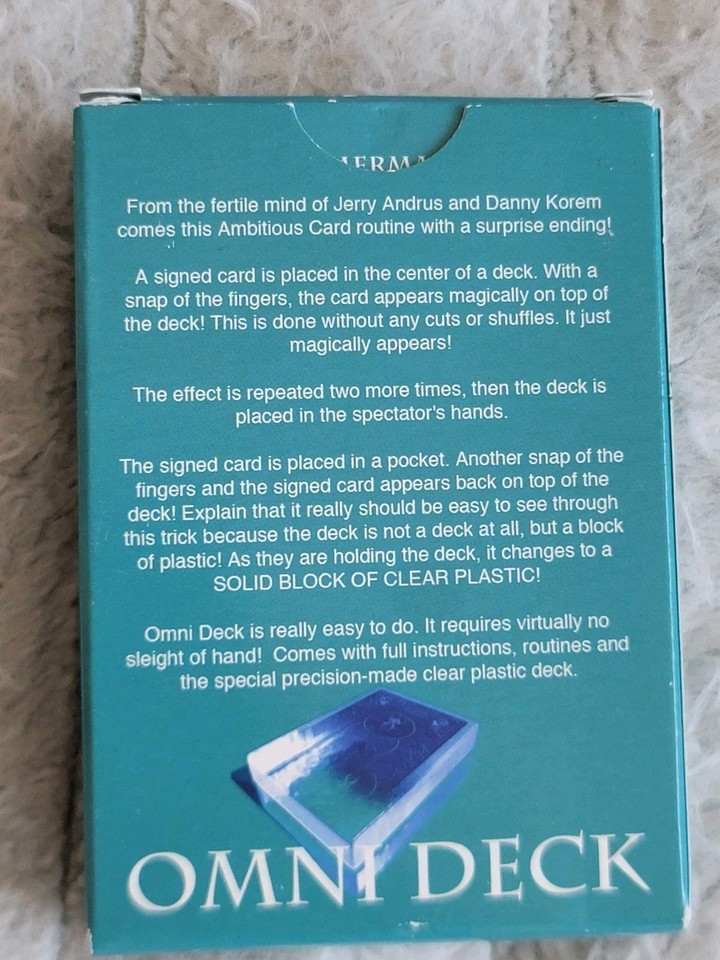 "Omni Deck" Magic Trick By Danny Korem & Jerry Andrus! Original! | eBay