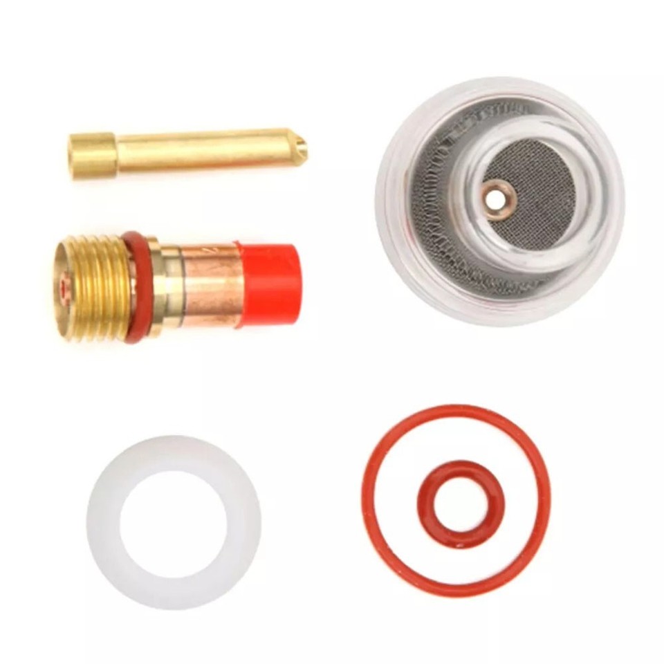 12PC Glass Cup Set with Gas Lens Collet for TIG 17 18 26 Welding Torch ...