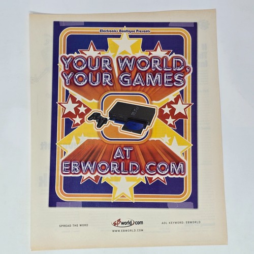 PlayStation 2 PS2 Console EB Games Retro 70s LARGE Print Ad/Poster ...