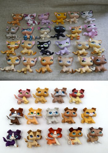 5pcs/lot Random LPS Toys Littlest Pet Shop Cat Collie Dog Animal ...