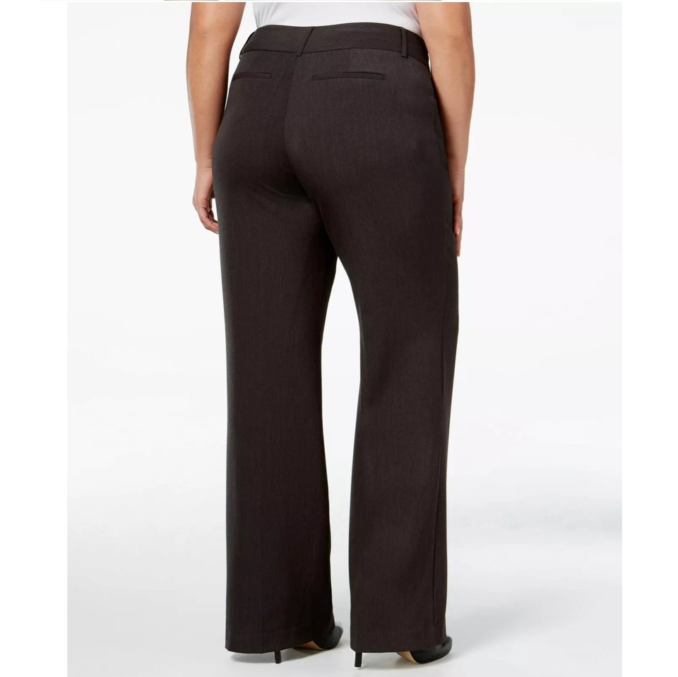 Alfani Womens Petite 24WP Charcoal Gray Trouser Slimming Bootcut Pants ...