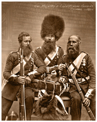 HER MAJESTY'S COLDSTREAM GUARDS Crimea ca1854 Restored 8x10 Photograph ...