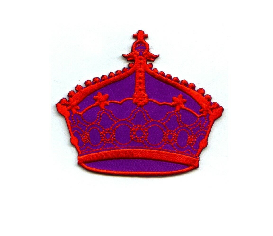Crown - Queen -Red Hat - Crafts - Purple Satin/ Red Iron On Applique ...