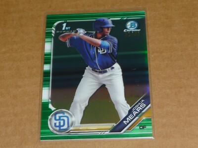 2019 Bowman Chrome JOSHUA MEARS GREEN REFRACTOR PADRES /99 M1049 | eBay