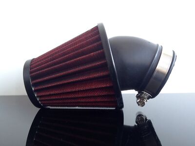 Sport-Luftfilter UNIVERSAL, ca. 45-48mm, 45° Anschluss, ROT | eBay