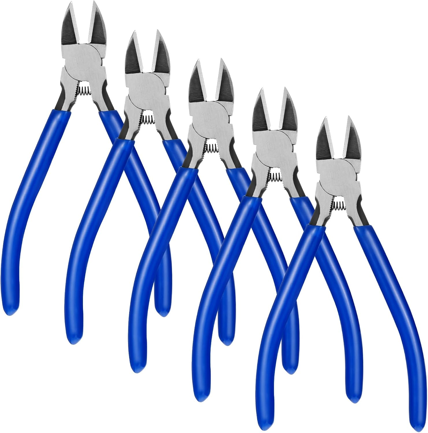 5 Pack 6.3 Inch Heavy Duty Side Cutters, Wire Cutters, Diagonal Cutters ...