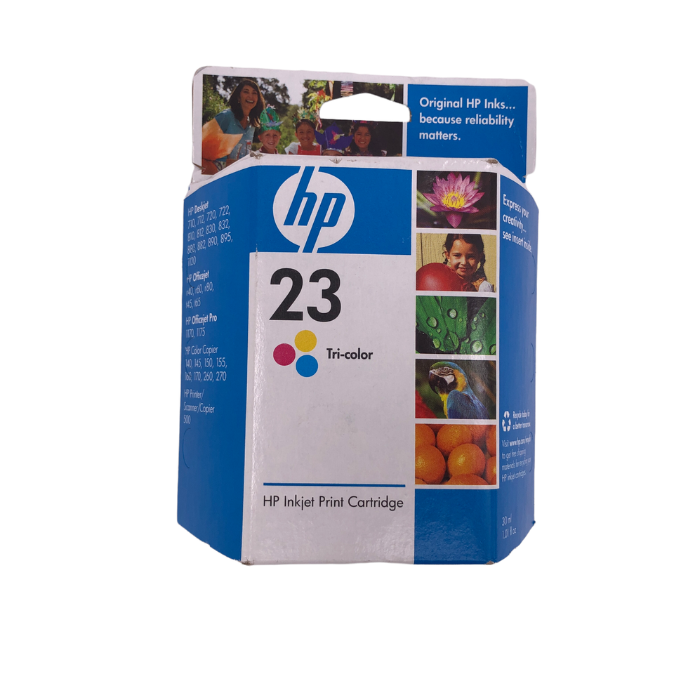 HP Inkjet 23 Tri Color Printer Ink Print Cartridge In Box Expired ...