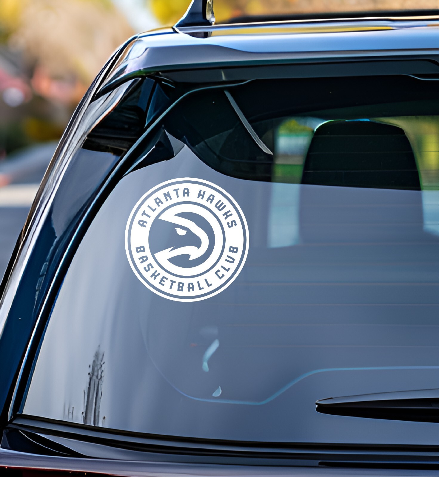 Atlanta Hawks Vinyl Decal Car Truck Vehicle Window Wall Sticker White ...