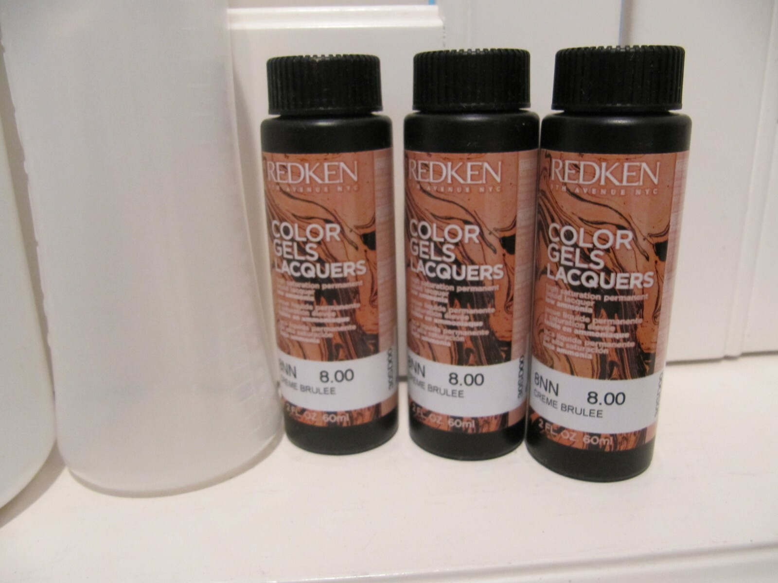 Redken Lot Of 3 Color Gels Lacquers Permanent Color 2oz 8.00+ Developer ...