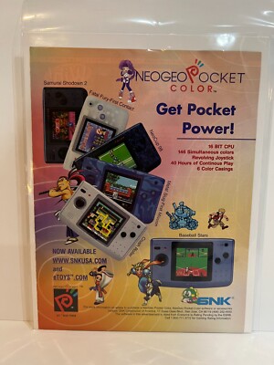 Neo Geo Pocket Color - Video Game Magazine Ad - SNK - Metal Slug ...