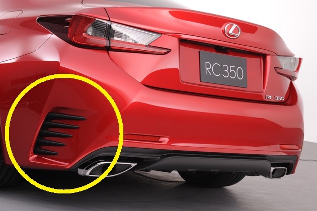 2015-2018 Lexus RC350 RC200T RC300 LH Driver Side Rear Bumper Grill ...